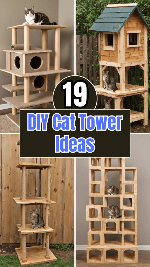 19 DIY Cat Tower Ideas – The DIY Desire