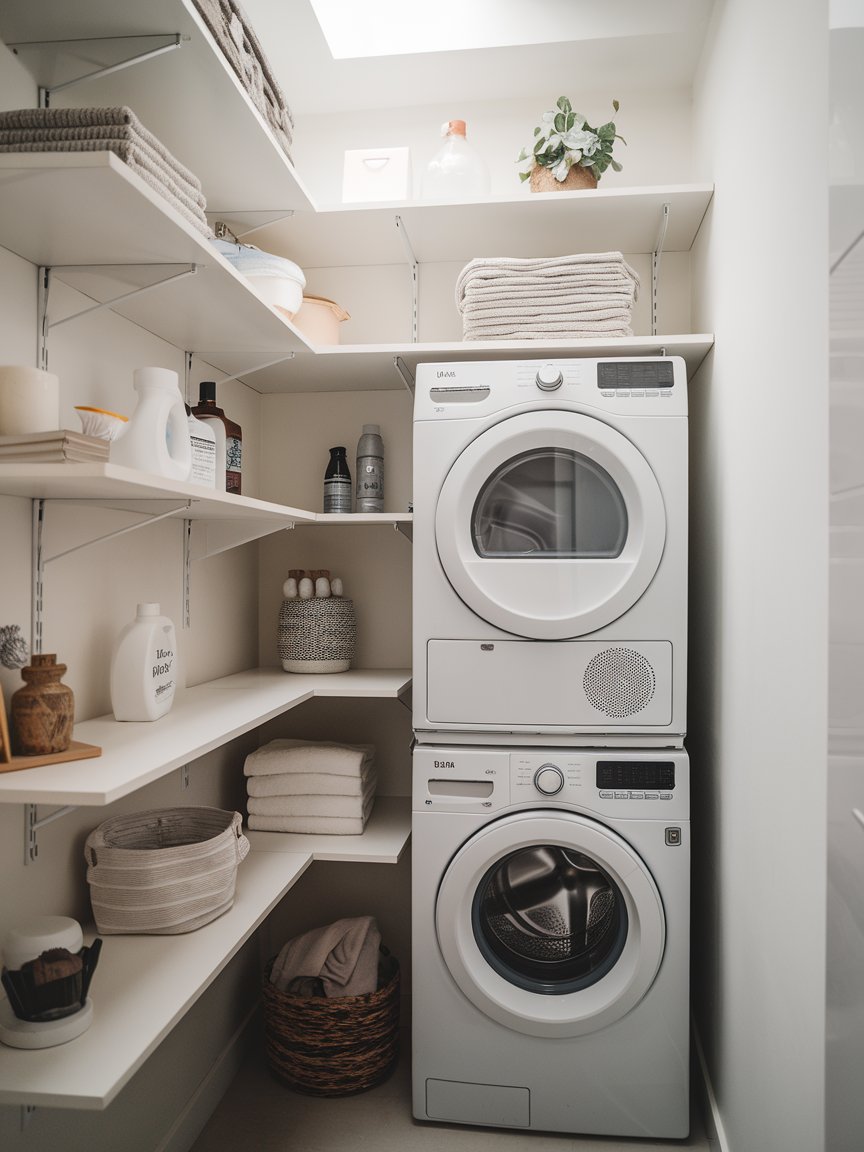 17 Stackable Small Laundry Room Ideas – The DIY Desire