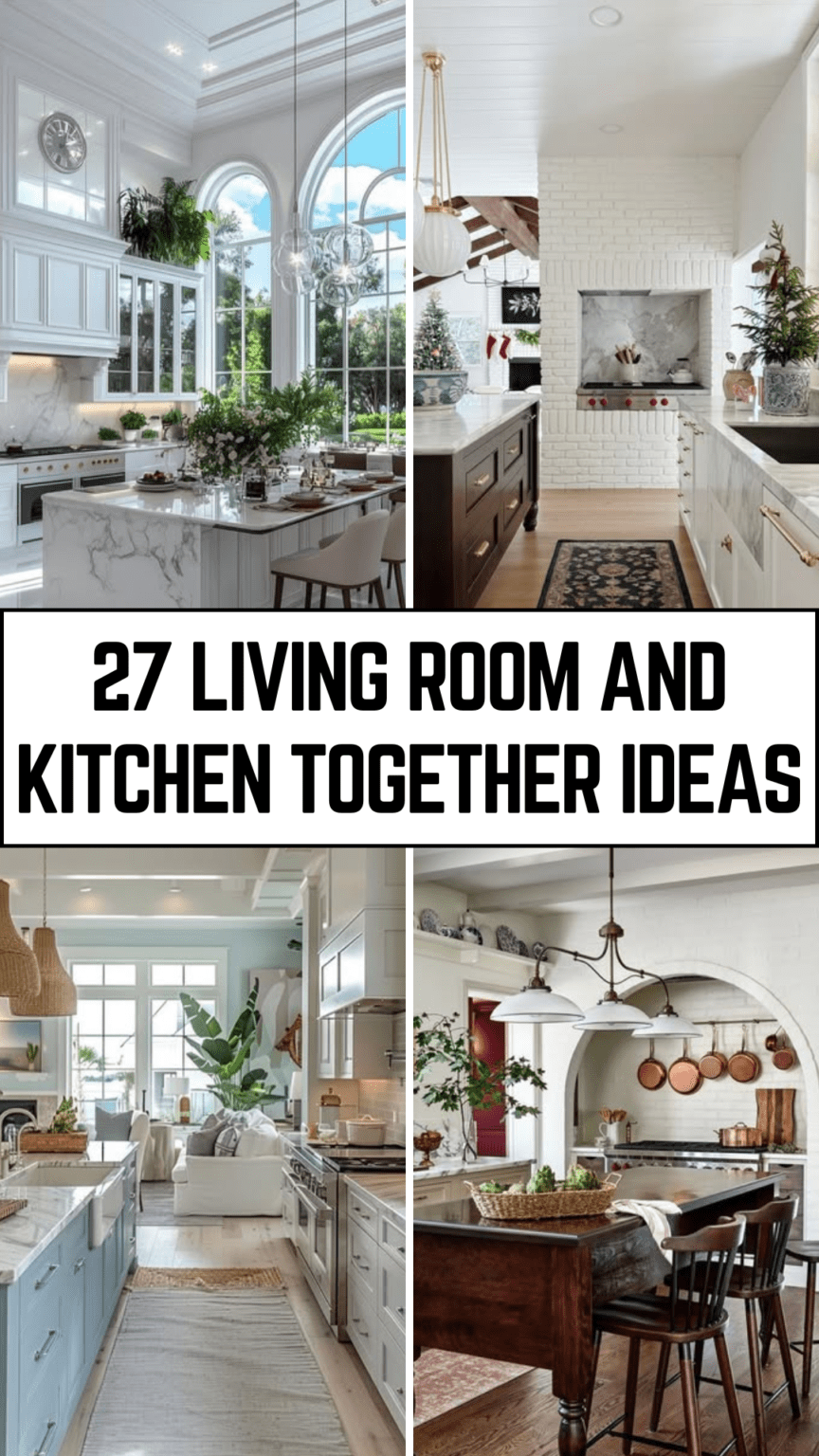 27 Living Room and Kitchen Together Ideas – The DIY Desire
